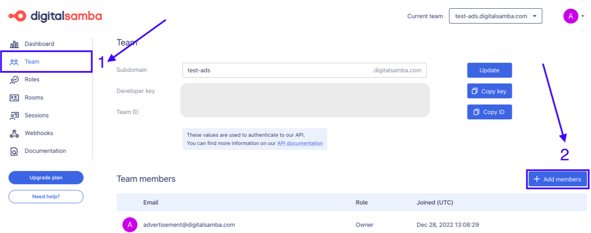 How To Configure Your Team Settings With The Digital Samba Developer Api